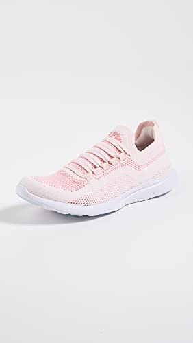 APL: Athletic Propulsion Labs Women's Techloom Breeze Sneakers, Cream/Fire Coral/White, 7 Medium US