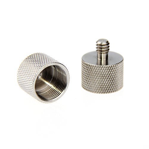 CAMVATE Thread Adapter Microphone Stand 5/8"-27 Female to 1/4"-20 Male for Camera Monitor - 1361