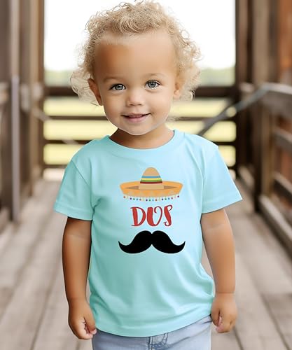 Dos Second Birthay Outfit for Toddler Boys Fiesta Shirt 2nd Bday Mustache T-Shirt Chill Shirt 2T
