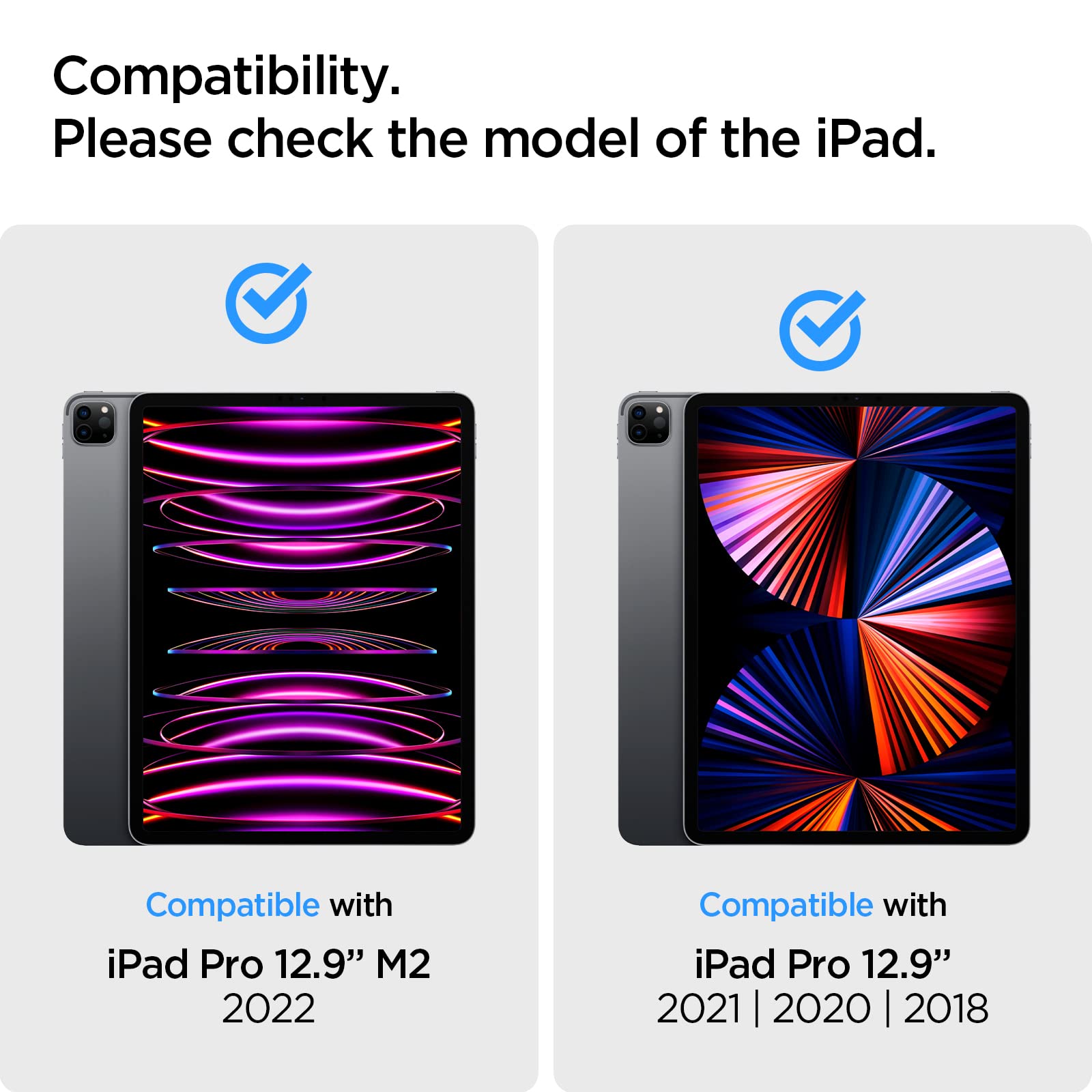 Spigen Tempered Glass Screen Protector [GlasTR EZ FIT] designed for iPad Pro 12.9 inch M2 (2022) / iPad Pro 12.9 inch (2021/2020/2018)