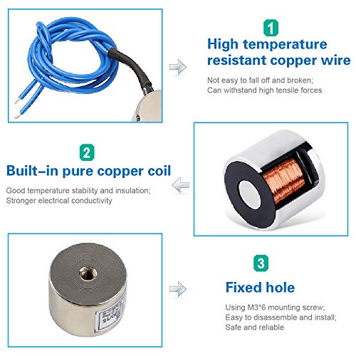 KEYESTUDIO 5V DC 25N Force Electric Lifting Magnet Solenoid Electromagnet Module for Arduino