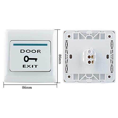 LIBO Full Set Kit of RFID Access Control Keypad 125KHz with DC12V Electric Lock Electronic Bolt Lock, 3A Power Supply, Exit Button, 10pcs ID Key Cards