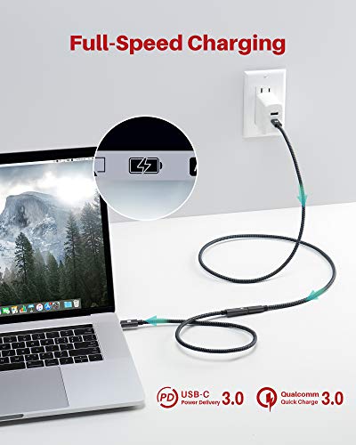 IVANKY USB C Extension Cable 1.5ft [100W, 20Gbps], USB-C 3.1 Gen 2 Male to Female 4K Video Cable, Compatible with MacBook Pro/Air, Samsung, Nintendo Switch and More