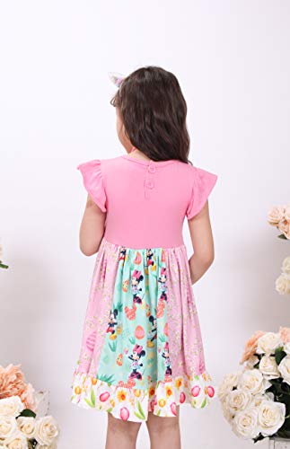 Baby Girls Spring Easter Minnie Mouse Panel Twirl Dress Pink Mint 18-24M/XS