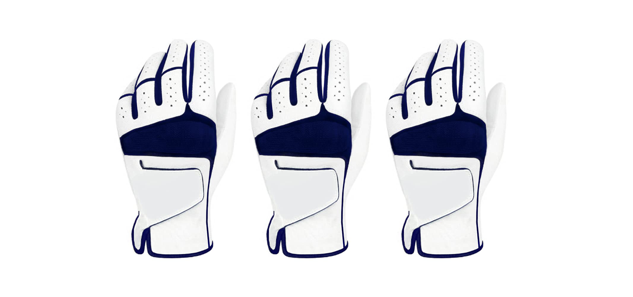 3 Mens Perma Grip Cabretta Golf Glove (Left) (Large)