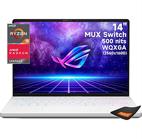 ASUS - ROG Zephyrus 14” WQXGA 120Hz Gaming Laptop – AMD Radeon RX 6700S - Ryzen 9 6900HS–-Window 11 Home,with Mouse pad(16GB RAM | 1TB PCIe SSD)
