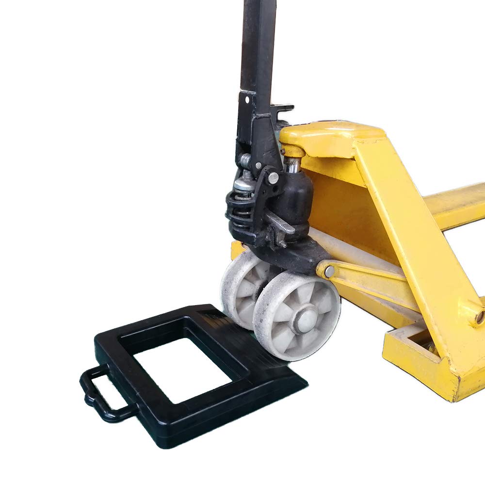 ROBLOCK Rubber Pallet Jack Chock Heavy Duty Wheel Chock, Pallet Jack Stopper for Truck 14.2" Length x 11.2" Width x 2" Height (1 Pack, Black)