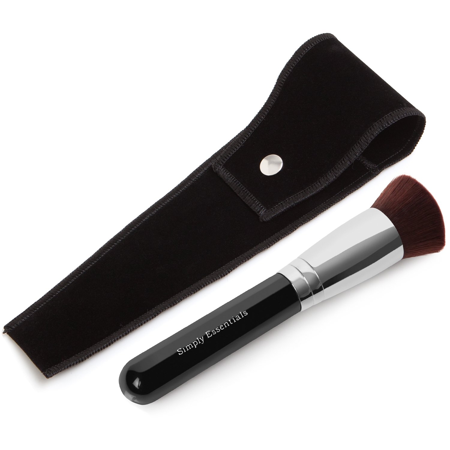 BEST ROUND KABUKI MAKEUP BRUSH for Liquid, Cream Mineral, & Powder Foundation & Face Cosmetics - Prime Quality Design - Carrying Case & E-Book Included