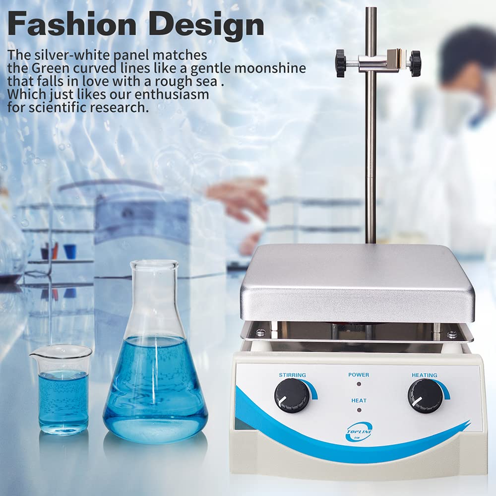 SH-3 Hot Plate Magnetic Stirrer 5000ml Volume with Dual Control and 1 Inch Stir Bar