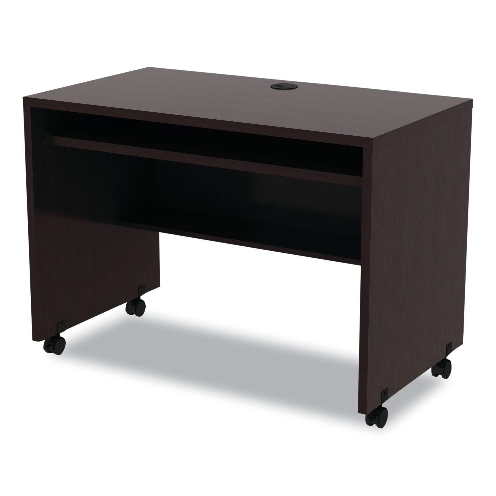 Alera ALEVA204224ES Valencia Series 41.38 in. x 23.63 in. x 30 in. Mobile Workstation Desk - Espresso