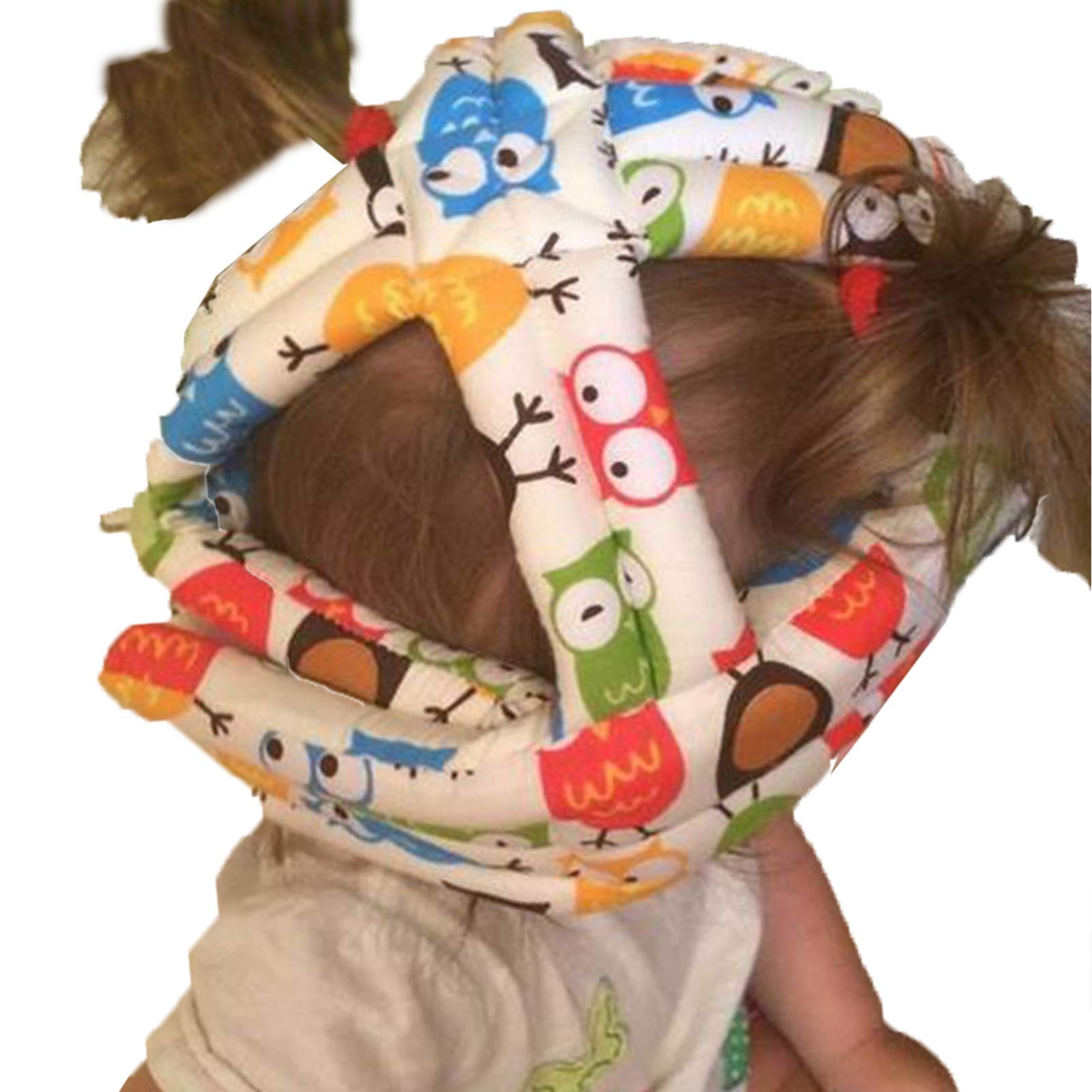 IULONEE Baby Infant Toddler Helmet No Bump Safety Head Cushion Bumper Bonnet Adjustable Protective Cap Child Safety Headguard Hat for Running Walking Crawling Safety Helmet for Kid (Beige Owl)