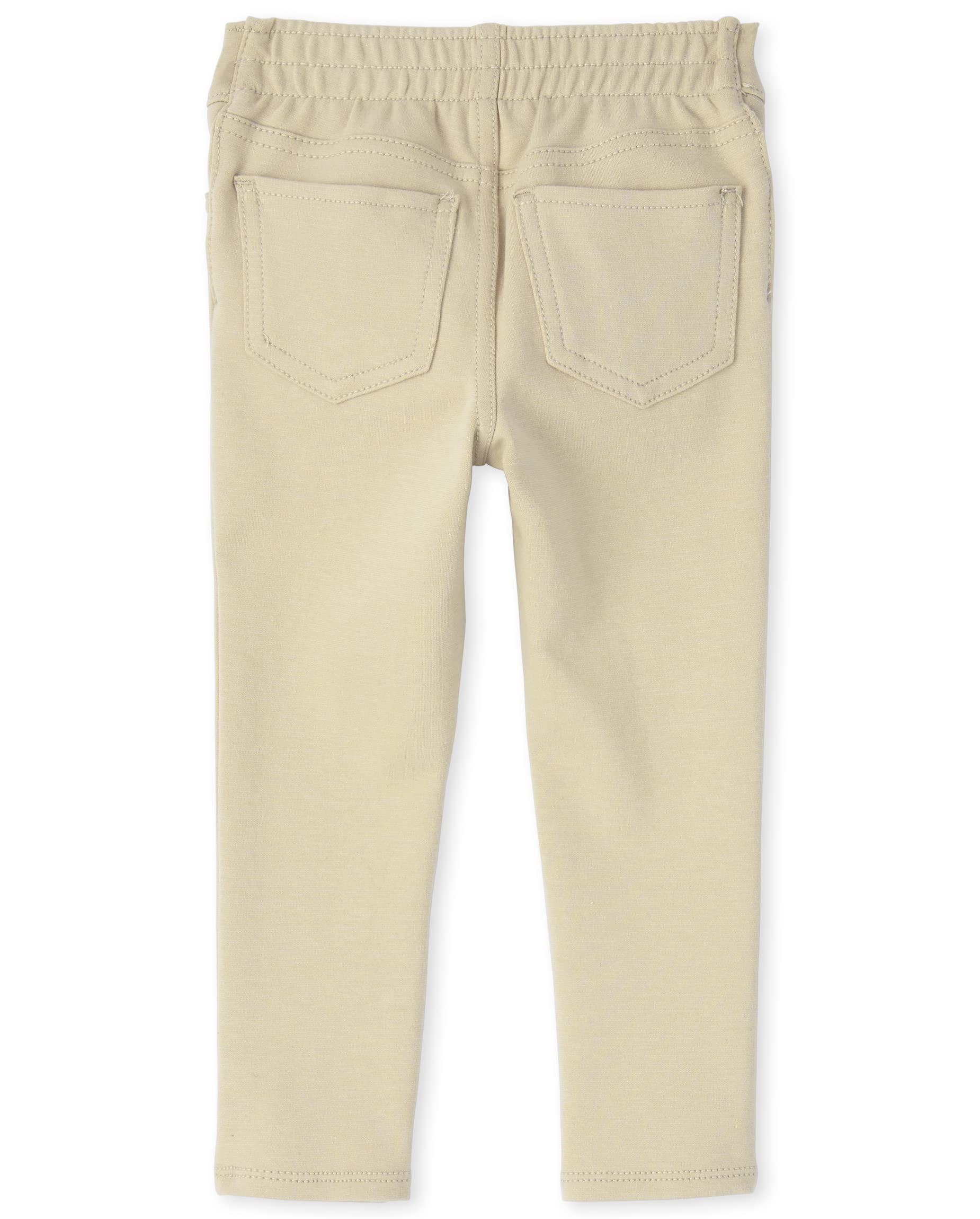 The Children's Place baby girls And Toddler Ponte Pull on Jeggings Jeans, Sandy 2 Pack, 5T US