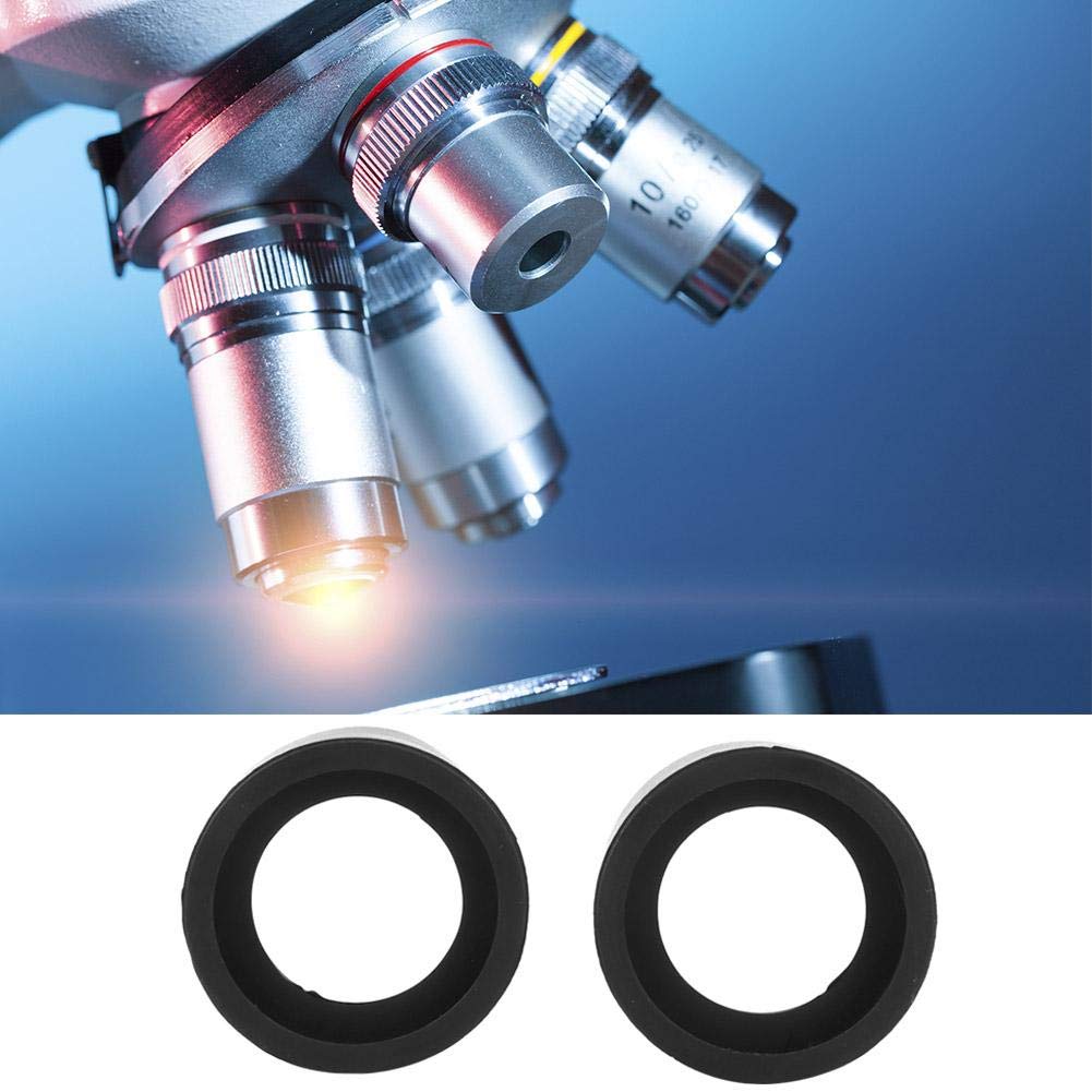 Oumefar 2Pcs Microscope Eyepiece Cup Rubber Eyepiece Cover Accessory Guards Eyeshields Telescope Protector Rubber Eyecups with 36mm Diameter for Stereo Microscope (KP-H2 Flat Angle)