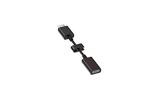RAYZ Lightning to USB-C Audio Adapter | Connect Lightning Headphones Earphones to Any USBC Device –– Lossless Audio, Universal Compatibility, Latch for Storage (Black)