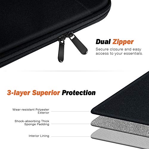 MoKo 9-11 Inch Tablet Sleeve Case,Fits iPad Air 5/4th 10.9,iPad Pro 11 M2 2022-2018,iPad 10th 10.9 2022,Galaxy Tab S9 11,Tab S8/A8/A7 2022,Protective Bag Carrying Case with Pocket, Dark Gray