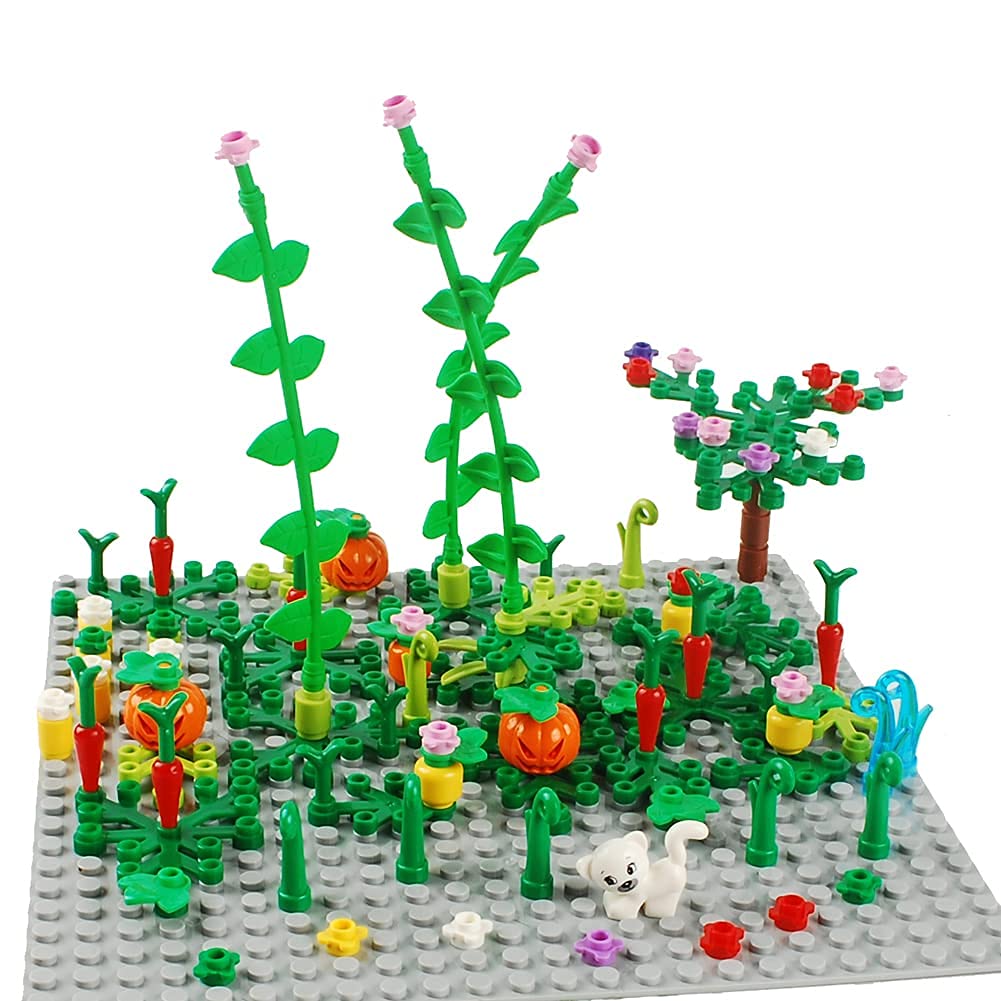 BAENRCY 140pcs Garden Building Blocks Park Sencery Accessories Plant Set Building Bricks Kit DIY Building Set Compatible All Major Brands