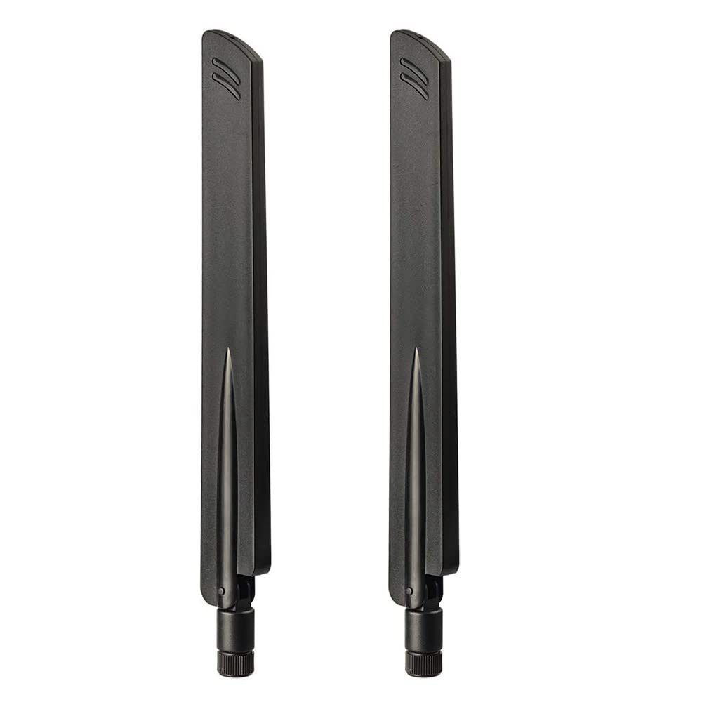 Eightwood 2.4GHz 5GHz WiFi Antenna Dual Band SMA Male Antenna (2-Pack) for Car Trailer Backup Cameras Wireless Security Cameras