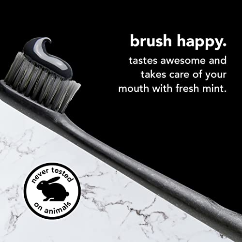 Hello Activated Charcoal Epic Teeth Whitening Fluoride Toothpaste, Fresh Mint and Coconut Oil, Vegan, SLS Free, Gluten Free and Peroxide Free, 4 Ounce (Pack of 4)