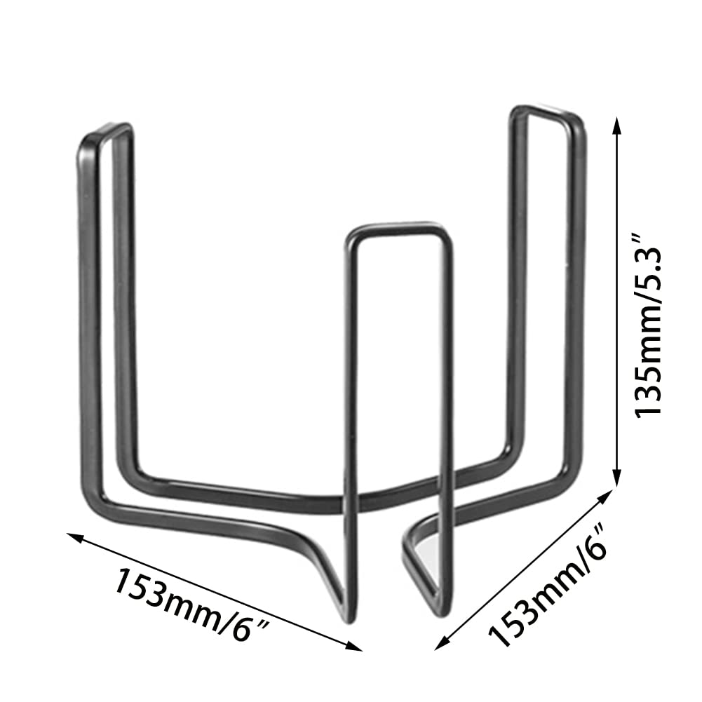 2PCS Dinnerware Bowl Plate Holder ,Bowl Holders Organizer Fit for 6.5 Inches Diameters Bowl, Metal Bowl Storage Dying Display Rack for Kitchen Drawer, Countertop, Cabinet, Shelf, Cupboard(Black）