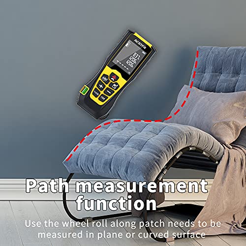 ACSTFR Laser Distance Measure, 165ft Laser Distance Meter, Area Volume and Curved Path Measurement, M/in/Ft Unit Switch with HD LCD Display