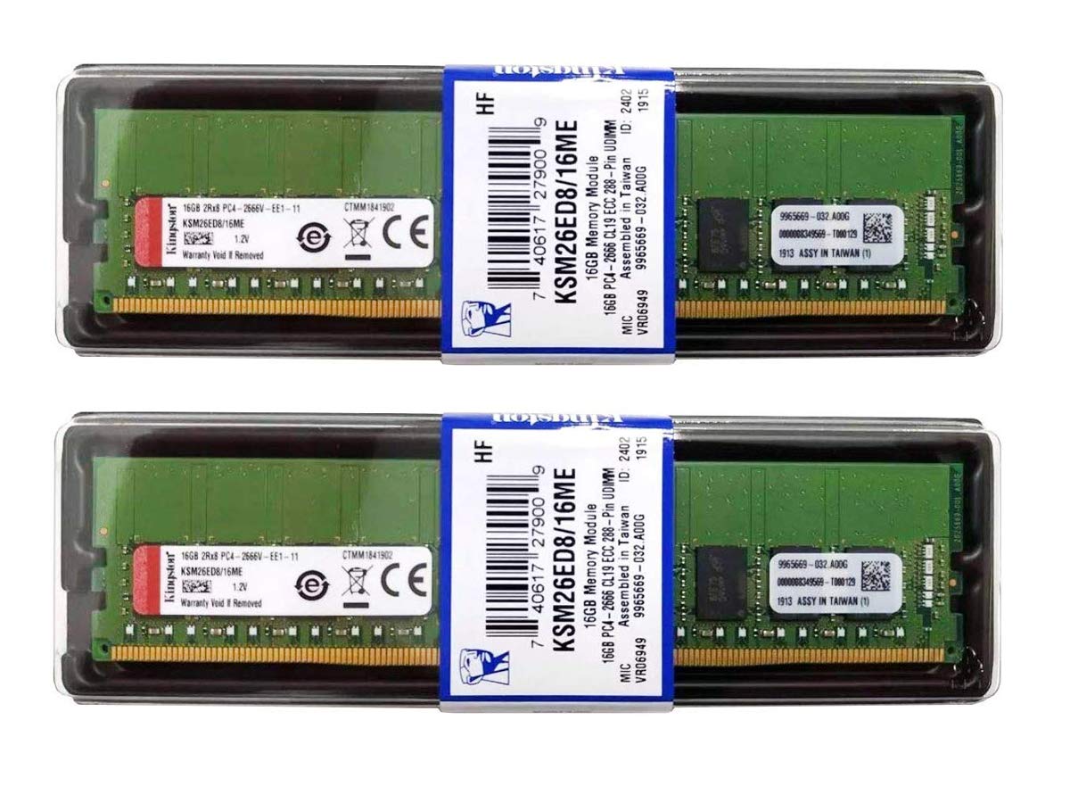 Kingston Memory Bundle with 32GB (2 x 16GB) DDR4 PC4-19200 2400MHz Memory DIMMs Compatible with Dell PowerEdge T330, R230, R330 Servers