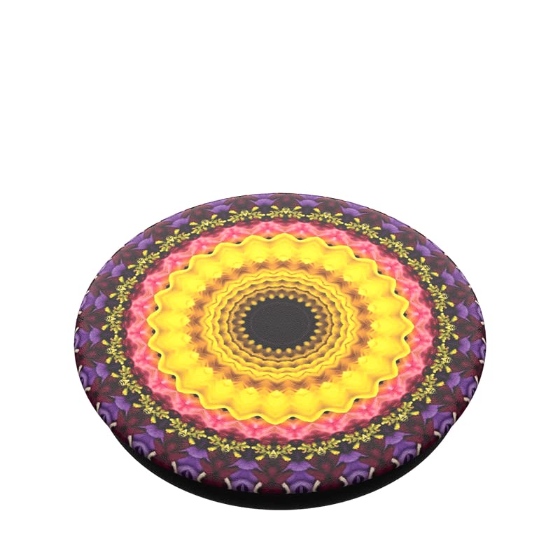 PopSockets PopGrip: Phone Grip and Phone Stand, Collapsible, Swappable Top (Lantana Warp)
