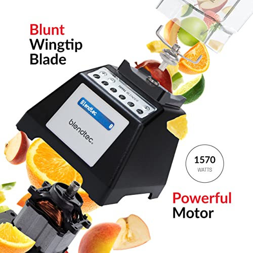 Blendtec Total Classic Original Blender, 90 oz WildSide+ Jar, 24 oz Twister Jar, and Spectacula Spatula - Black