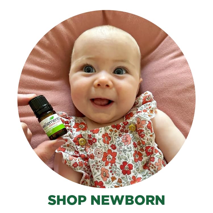Wellements Baby Organic Vitamin D Drops for Infants & Toddlers (0.15 Fl Oz) - Certified Newborn+ Liquid Vitamin D3 Drops, Support Healthy Growth & Bone Development (1 Drop Daily & 400 IU Per Serving)
