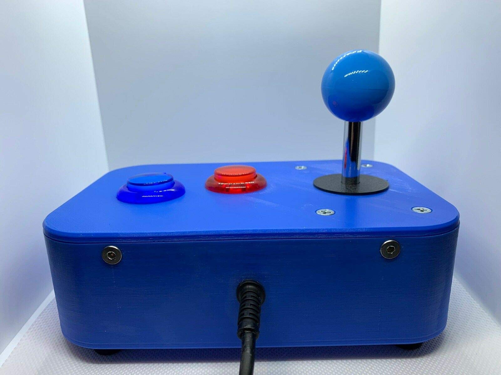Atari Joystick 7800 2600 Controller Control Arcade Stick Handmade 3D Printed Case Blue