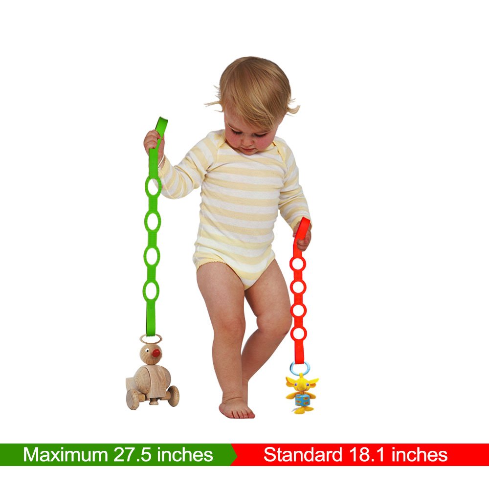 Toy Straps for Baby, 5 Pack Silicone Pacifier Clips Toddler Bottles Harness Holder for Stroller,Highchair,Crib,Shopping Trolley,Cars,Bags