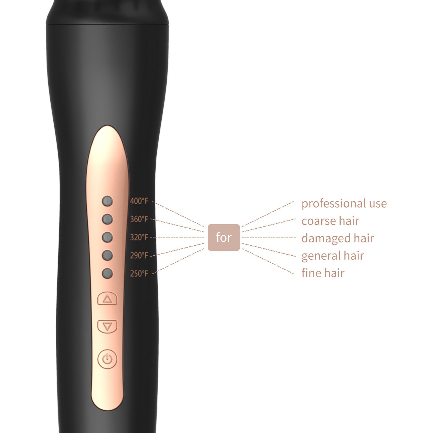 MIRACOMB 3-in-1 Hair Straightener Curling Iron 1.25 Inch Tourmaline Ceramic Flat Iron - Ionic Hot Brush Styler - Anti Scald Curler for Straightening & Curling, 5 Temp Settings (Package May Vary)