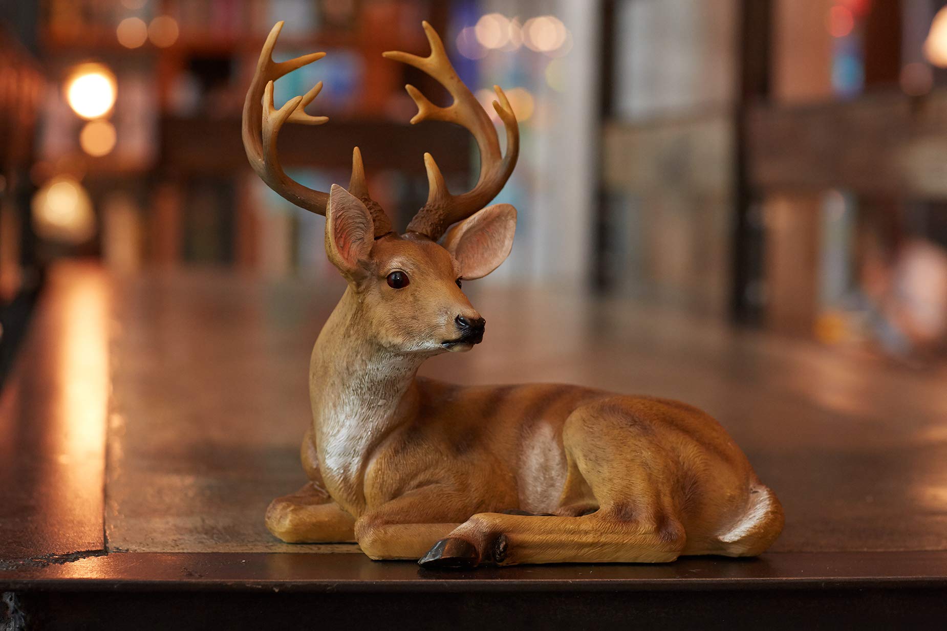 JHVYF Resin Deer Statue Home Office Decor Animal Figurine Decorations Lawn Decor Garden Sculpture -20" H Standing Deer + 14" Standing Doe