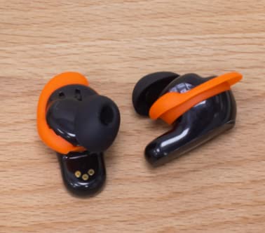 ALXCD Earhooks Compatible with Bose QuietComfort Earbuds II 2022 New, 5 Pairs M Size Soft Silicone Ear Hooks EarFin, Compatible with Bose QuietComfort Earbuds ii 2022, Black/White/Red/Orange/Geen