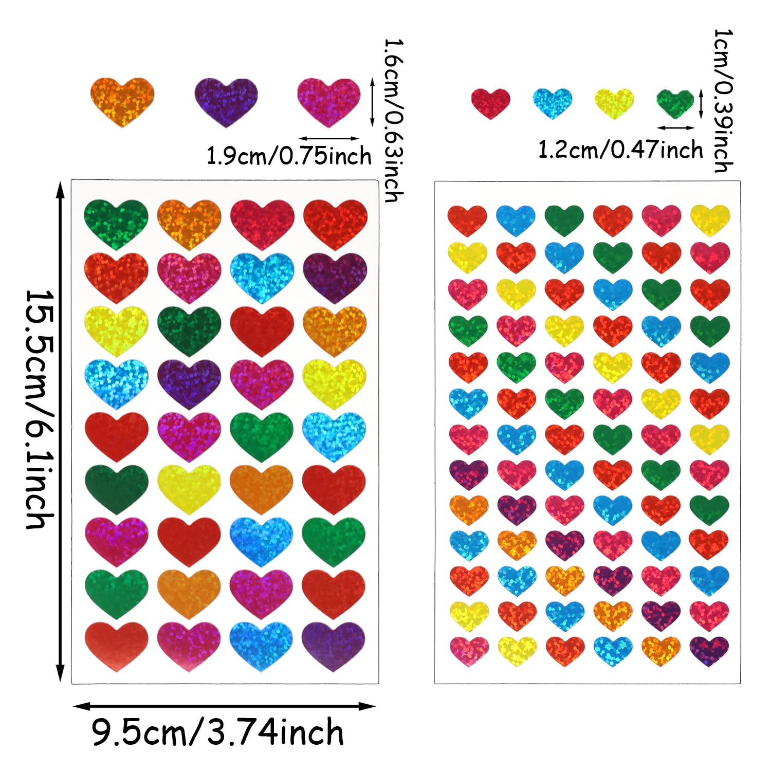 HONBAY 3 Rolls of Colorful Cute Cartoon Eye Nose Mouth Decal Stickers Label for Coloring Book, Notebook, Bottles, Laptops, etc