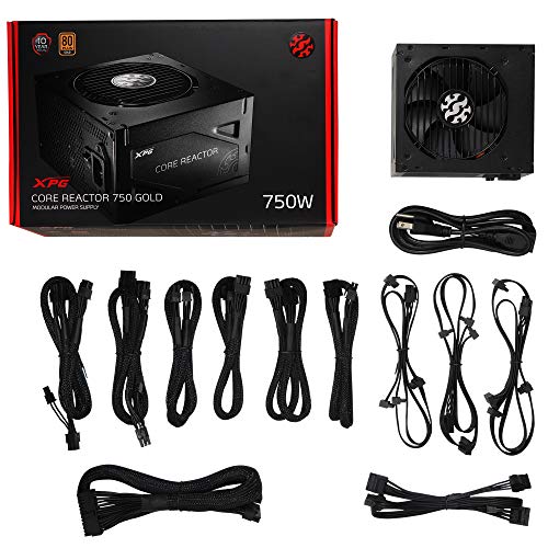 XPG Core Reactor Modular PSU: 80 Plus Gold - ATX - Fully Modular Power Supply - 10 Year Warranty - 750 Watt