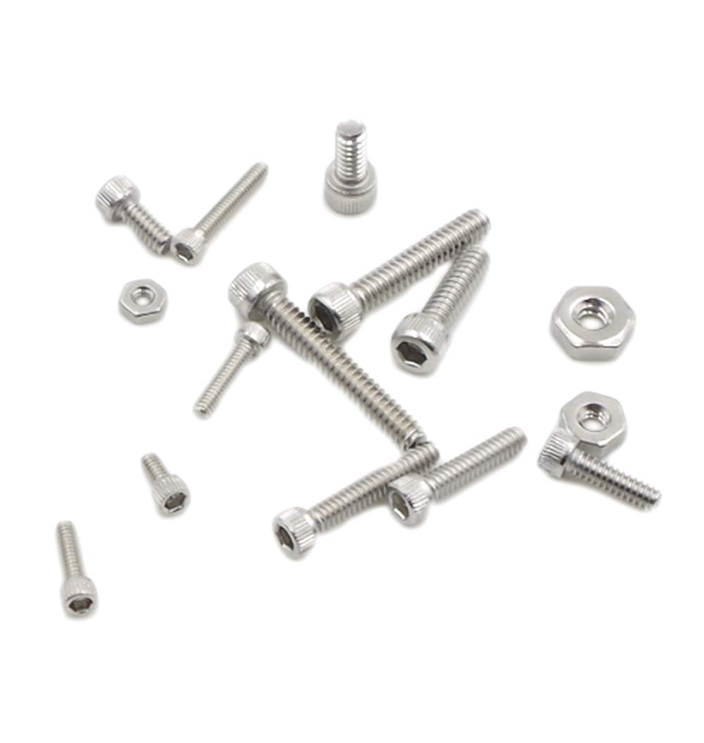 HVAZI #2-56#4-40#6-32 UNC Stainless Steel Socket Head Cap Screws Nuts Assortment Kit (#2-56#4-40#6-32UNC)