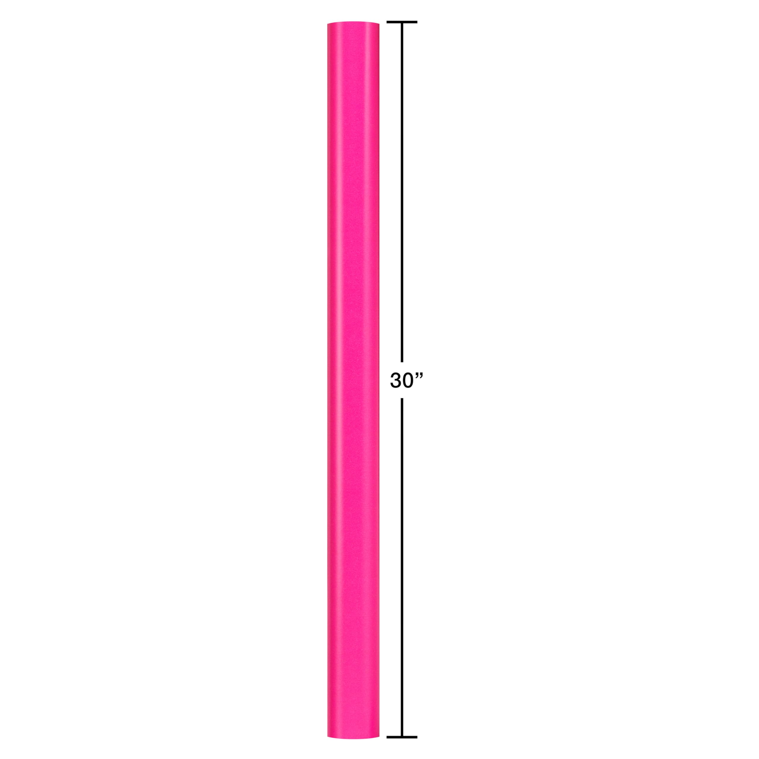 American Greetings Reversible Wrapping Paper Jumbo Roll for Graduation, Birthdays and All Occasions, Pink and Chevron (1 Roll, 175 sq. ft.)