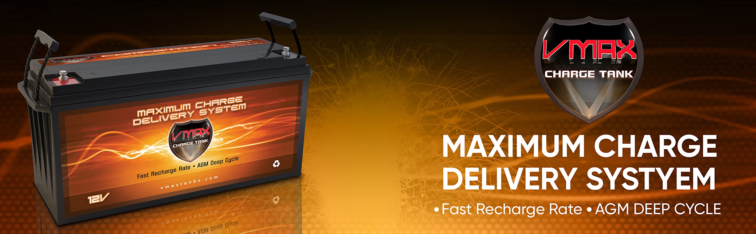 VMAX SOLAR BATTERY SLR200 12V 200Ah AGM Grp 4D Deep Cycle Battery compatible with Solar Grid Panel Energy Backup Unit