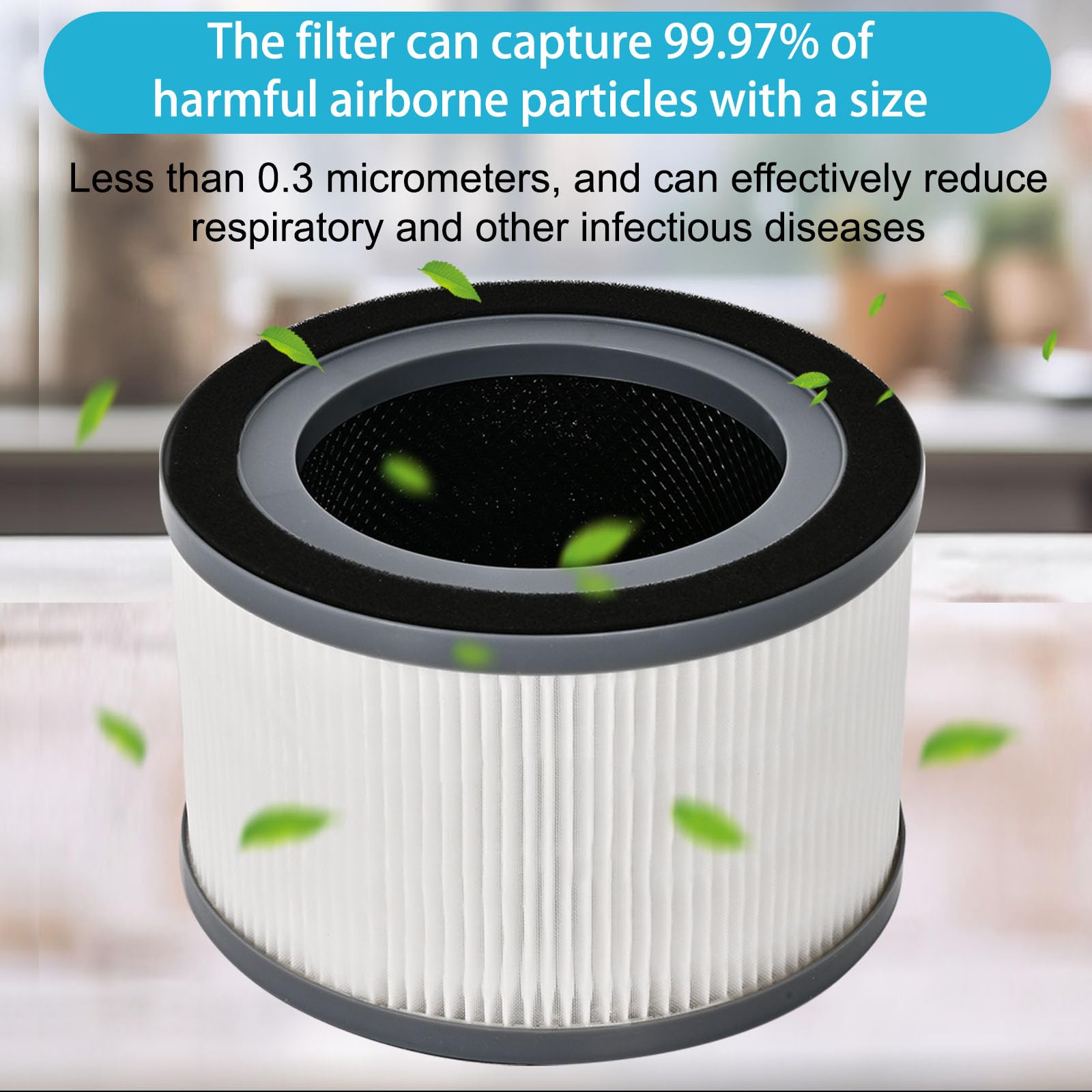 3 Pack Vista 200 Replacement Filters Replacement for LEVOIT Vista 200 Air Purifier, 3-in-1 H13 True HEPA Filter Replacement, Part # Vista 200-RF, 3 PACK Air Purifier Filter