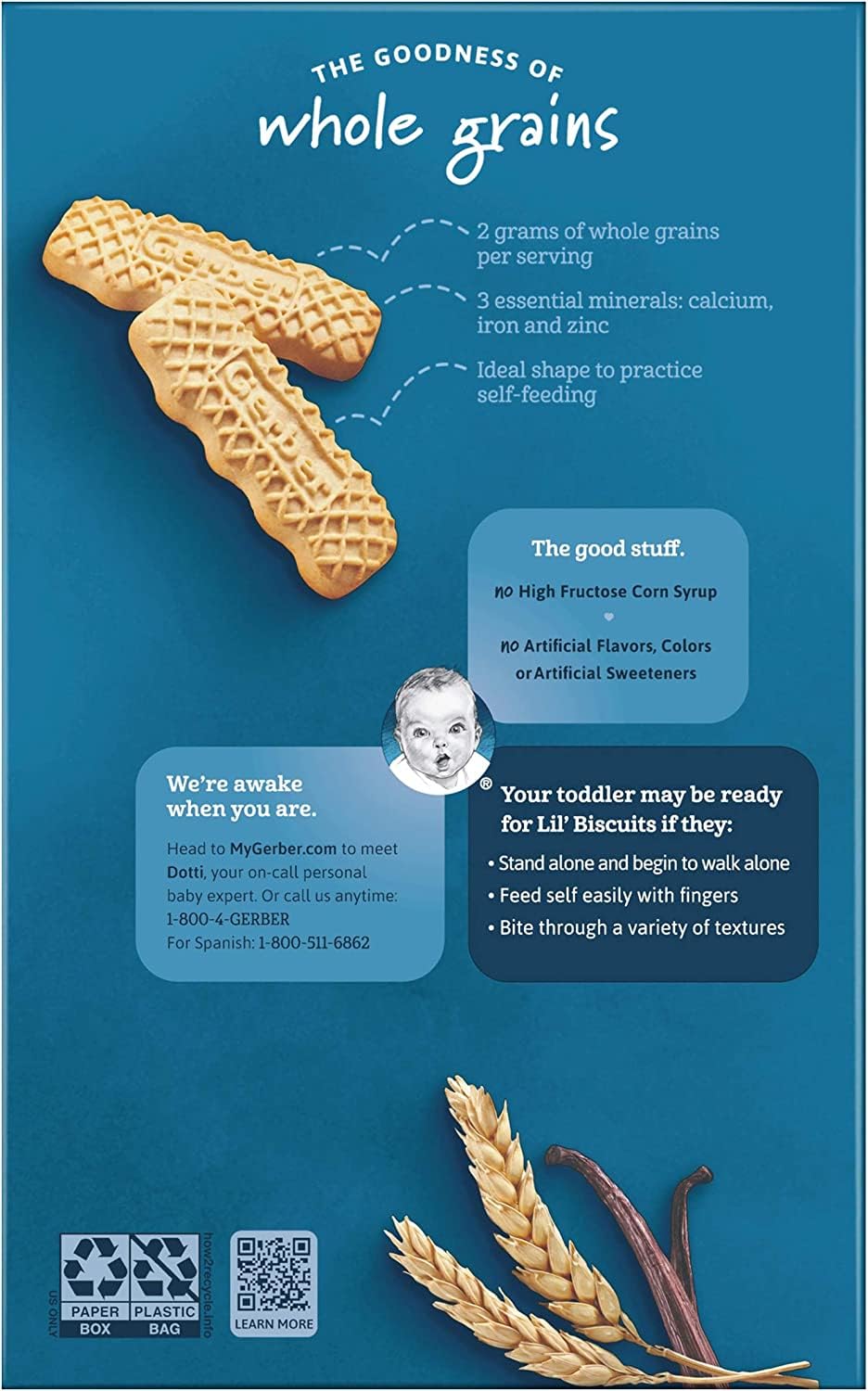 Gerber Lil' Biscuits Vanilla Wheat (Pack of 6)