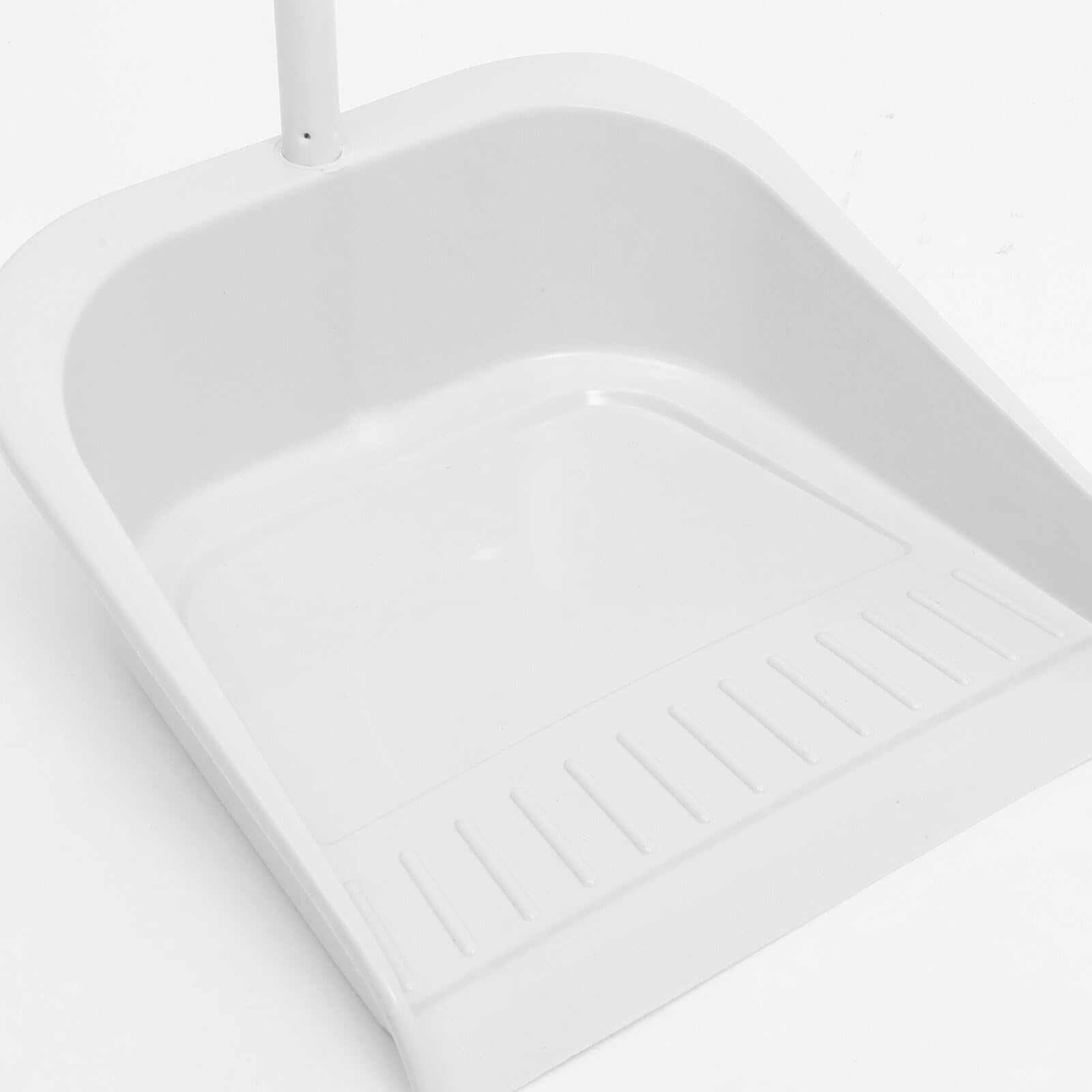 Lurrose Broom and Dustpan Set Broom with Dustpan Combo Set Upgrade Broom Long Handle Broom Broomstick Standing Dust Pan for Home Kitchen Lobby Floor Cleaning