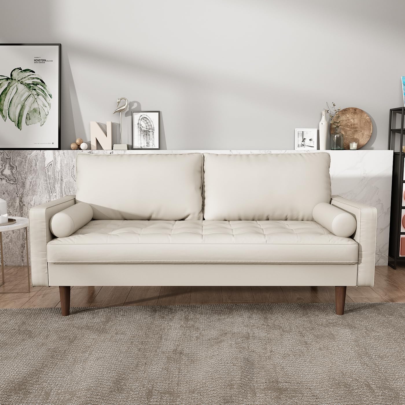 Kingway Inc Sofas, 3 Seat, White