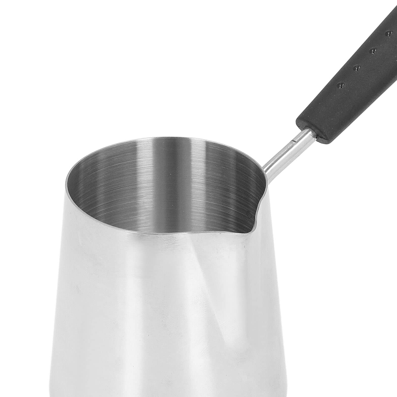 2pcs Milk Butter Warmer Pot, Turkish Coffee Pot Milk Warmer Pot Milk Boiling Pot Mini Saucepan with Spout for Maple Syrup, Sauce Heating, 350ml/12oz