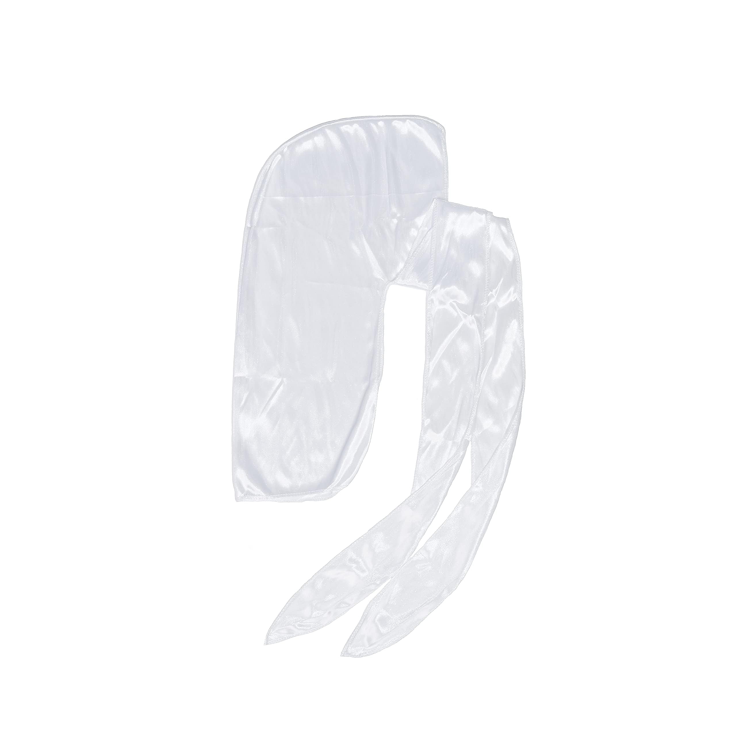 RED by KISS Silky Satin Durag Premium Smooth Silky Durag for Men & Women 360 Waves Headwraps (White)