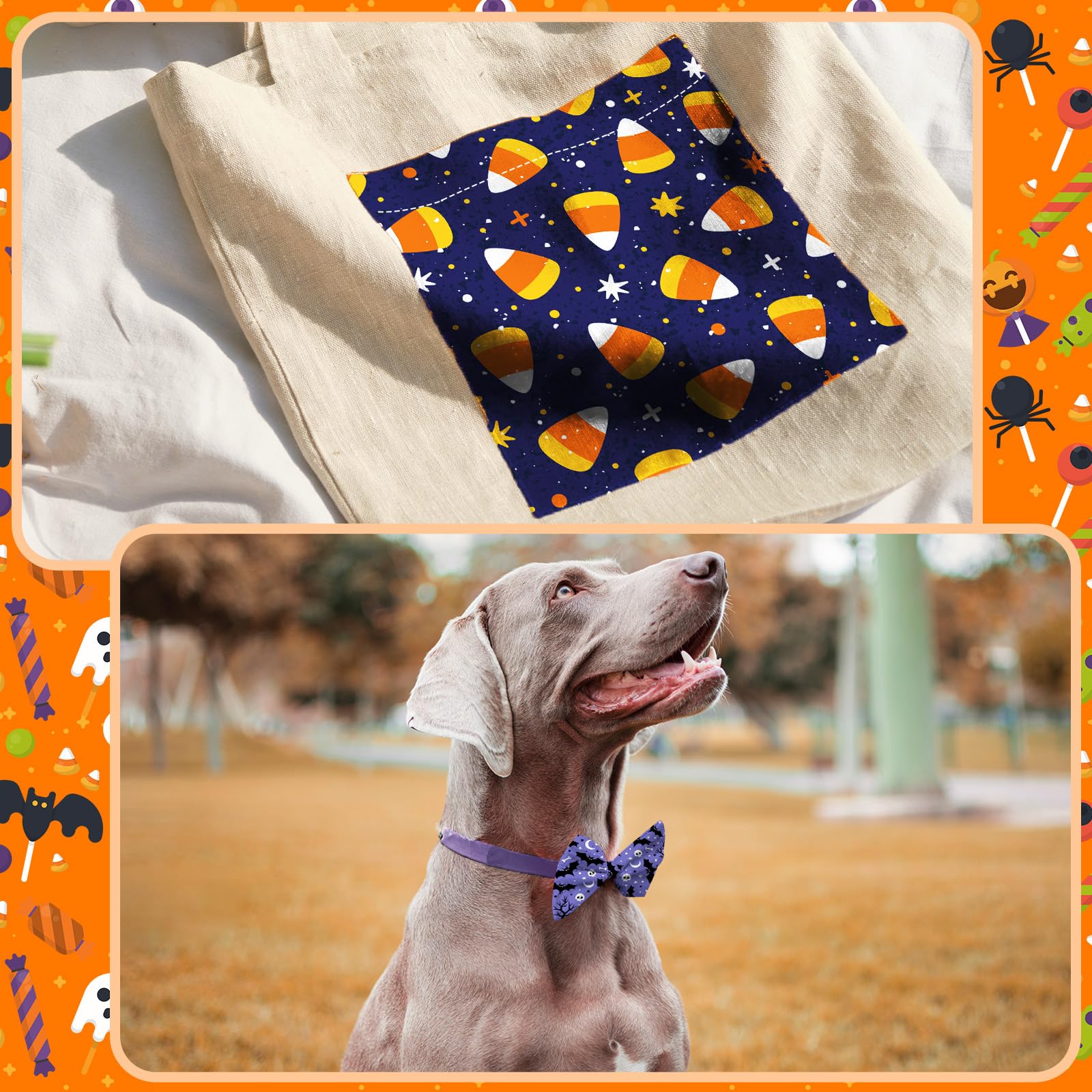 40 Pcs Halloween Cotton Jelly Fabric Roll 40 x 2.6 Inch Quilting Ghost Pumpkin Skull Candy Spider Bat Pre Cut Sewing Fabric Strips Jelly Fabric Roll for Halloween DIY Patchwork Decorations Supplies