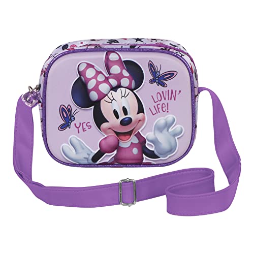 KARACTERMANIA Unisex Kid's 3D Square Shoulder Bag Butterflies, Lilac