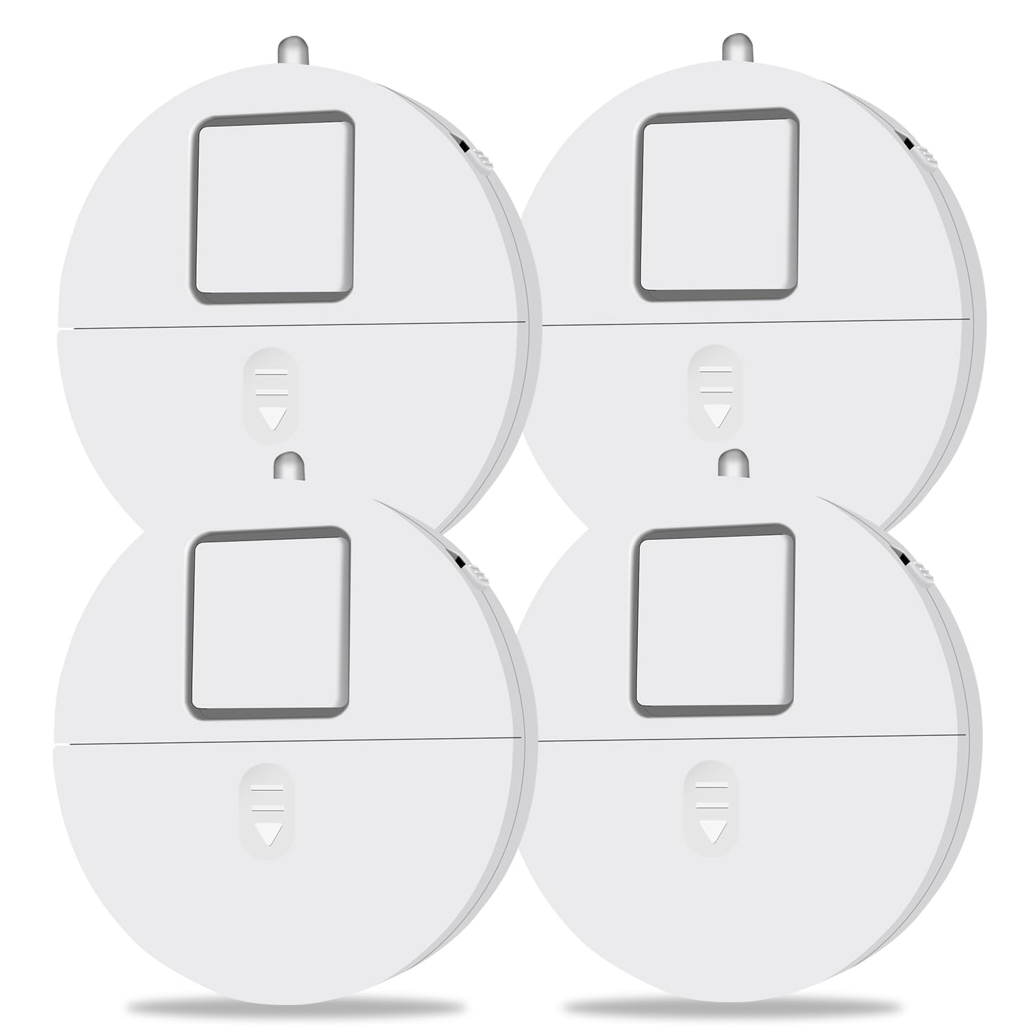 Window Alarm System 4-Pack - Ultra-Loud 120dB Alarms with Advanced Vibration Sensors - Window Security Alarms for Glass Break Detection - Features Low Battery LED Indicator