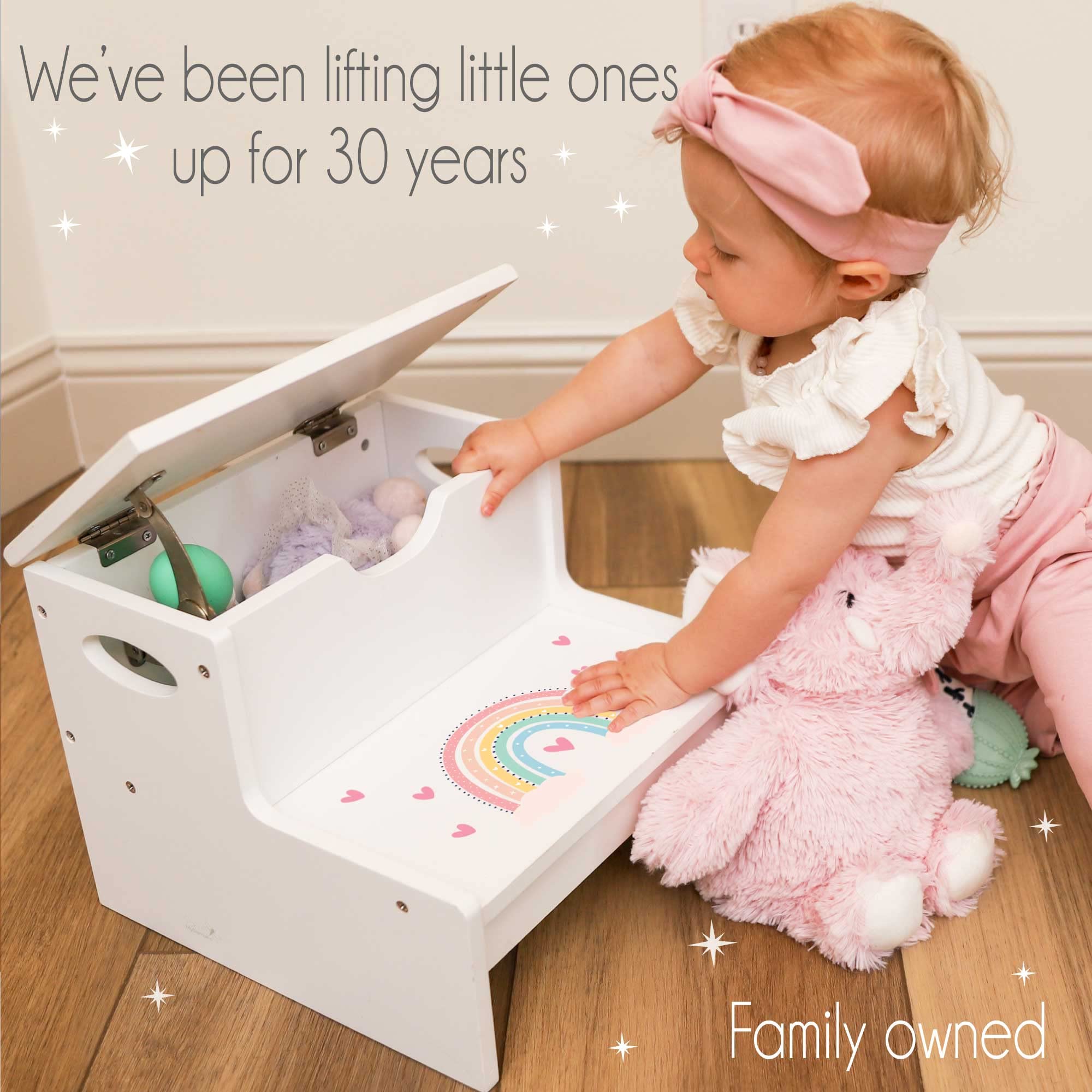 Personalized Boys Storage Step Stool (Sharks)