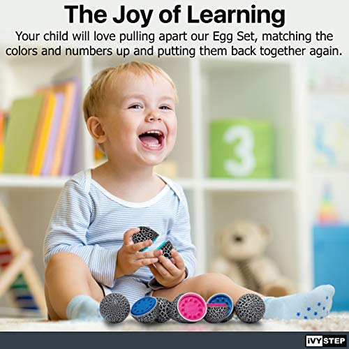 Matching Dinosaur Toy Egg Set for Toddlers β Educational Dino Eggs Fun Easter Basket Stuffers, Learning Games & Resources, Puzzle Game, Party Supplies, & Party Favor - Toys for Baby Boy, Girl, Toddler
