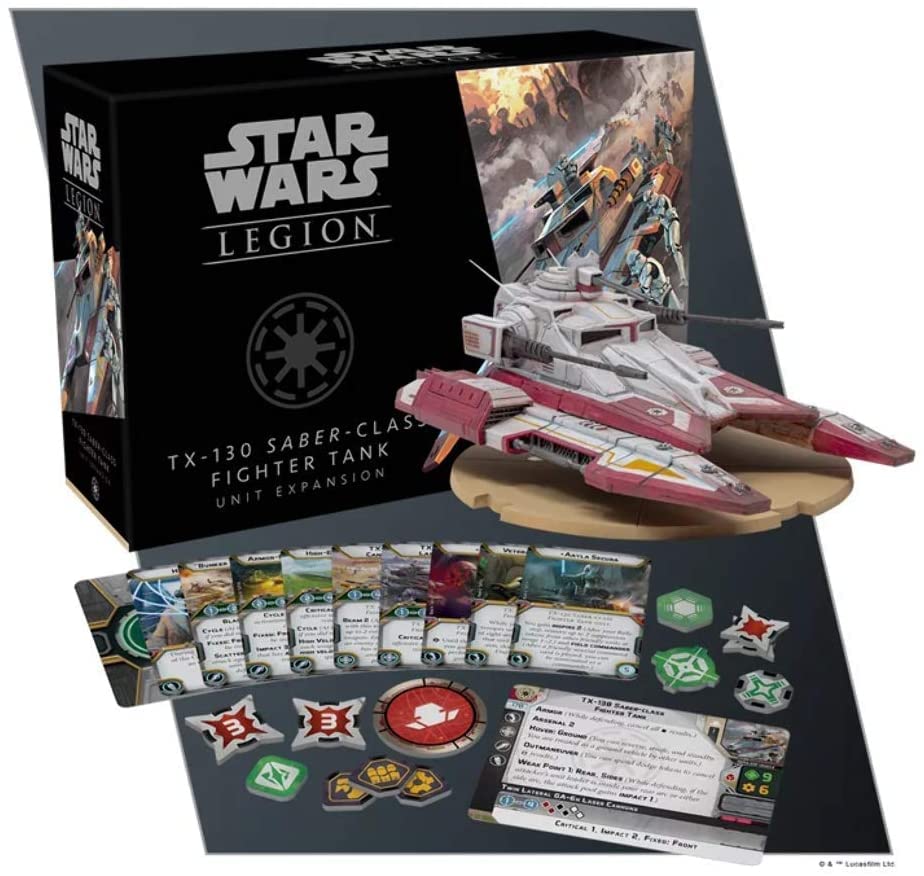 Atomic Mass Games Star Wars: Legion TX-130 Saber-Class Tank Unit Expansion - Unleash Elegant Fury! Tabletop Miniatures Strategy Game for Kids and Adults, Ages 14+, 2 Players, 3 Hour Playtime, Made